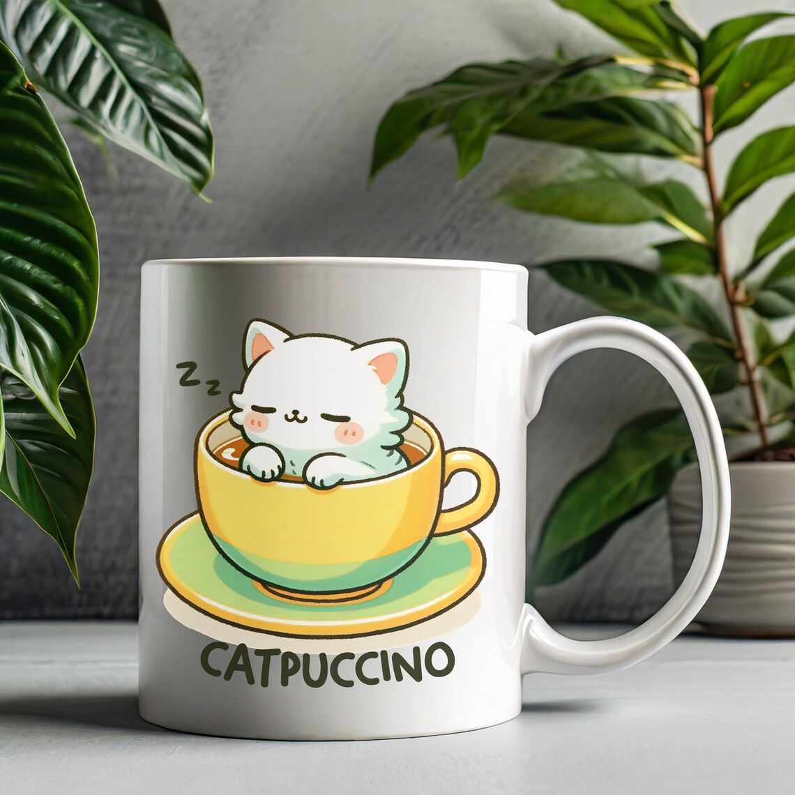 Catpuccino Coffee Mug, Cat and Coffee Lover, Gift for Cat Owner, Cat ...