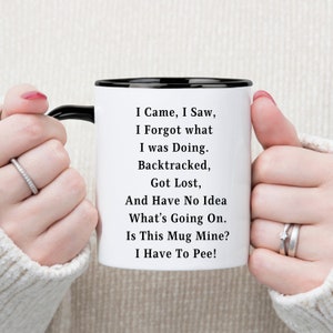 I Came I Saw I Forgot What I Was Doing Coffee Mug, Senior Citizen Mug ...