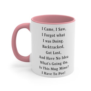 I Came I Saw I Forgot What I Was Doing Coffee Mug, Senior Citizen Mug ...