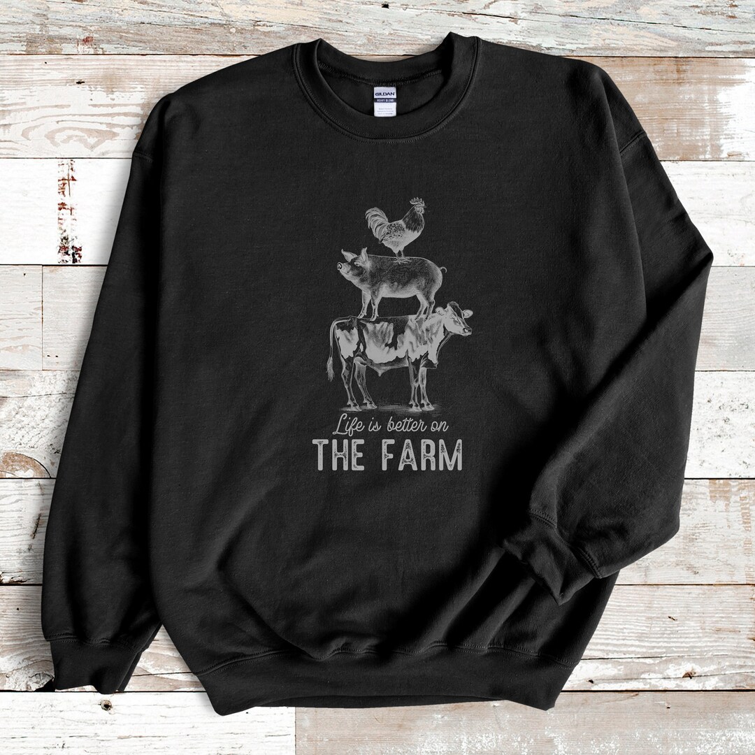 Vintage Farm Animal Sweater,vintage Cow Sweatshirt,chicken Sweater, Cow ...
