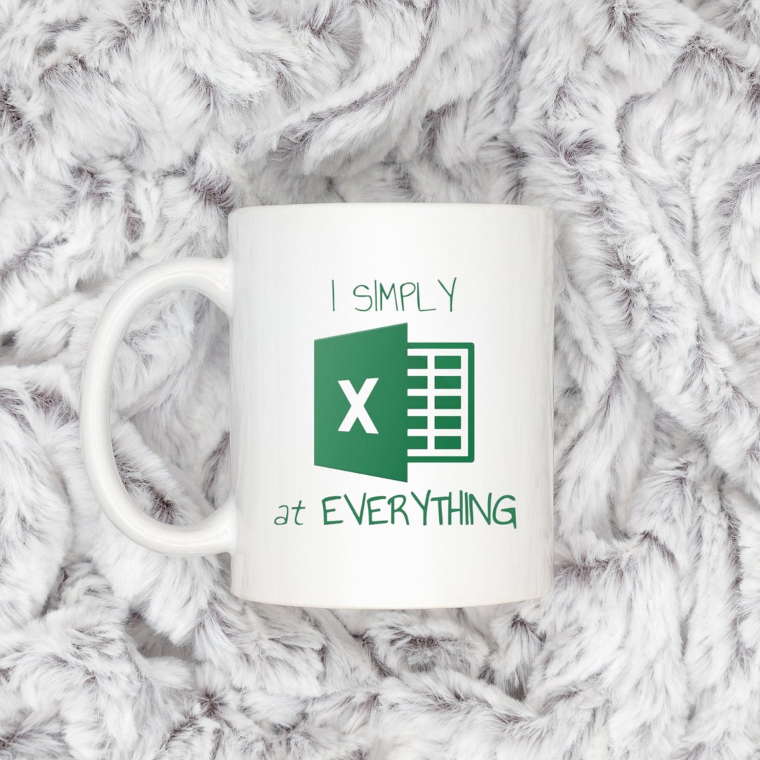 Excel Coffee Mug Spreadsheets Ceramic Cup office Humor & Spreadsheet ...