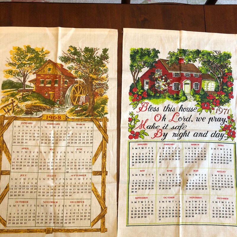 Tea Towel Calendar - Etsy