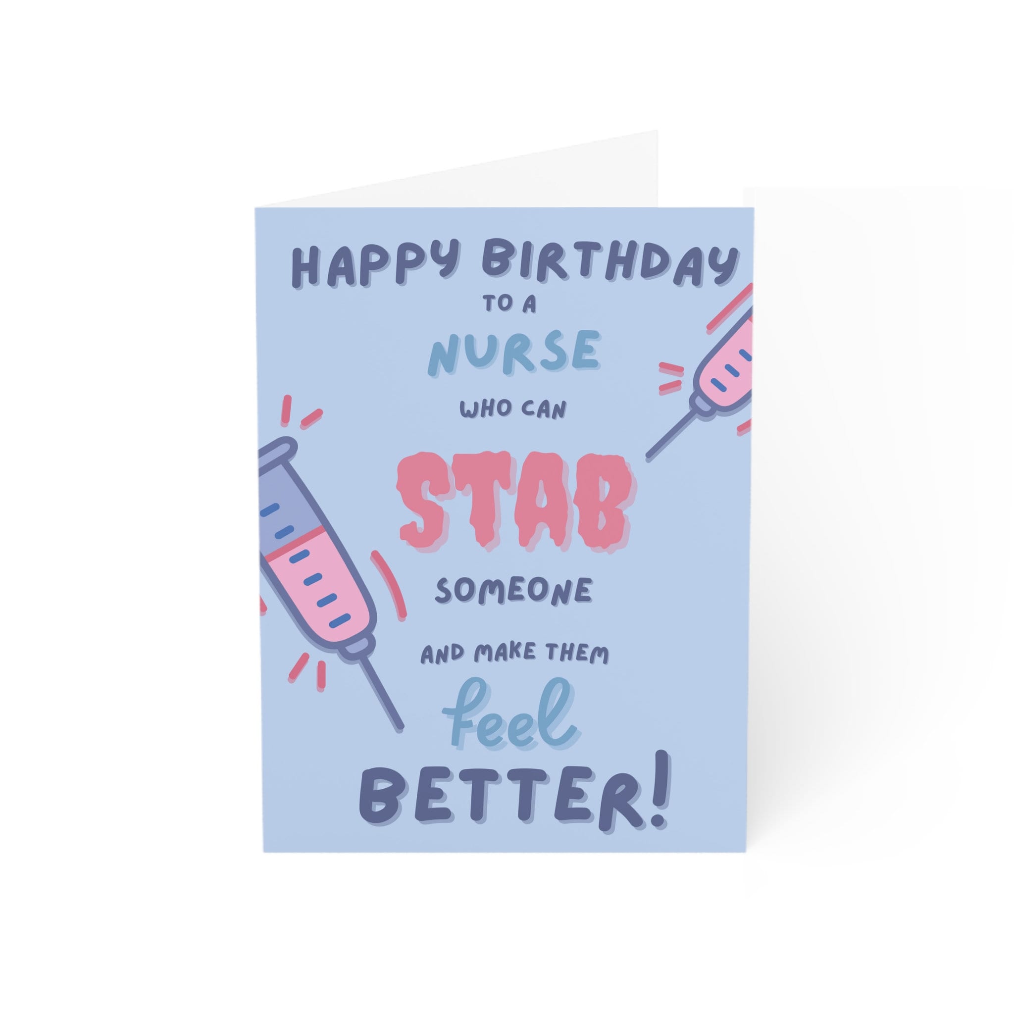 Funny Nurse Birthday Card - Happy Birthday to a Nurse Who Can Stab ...