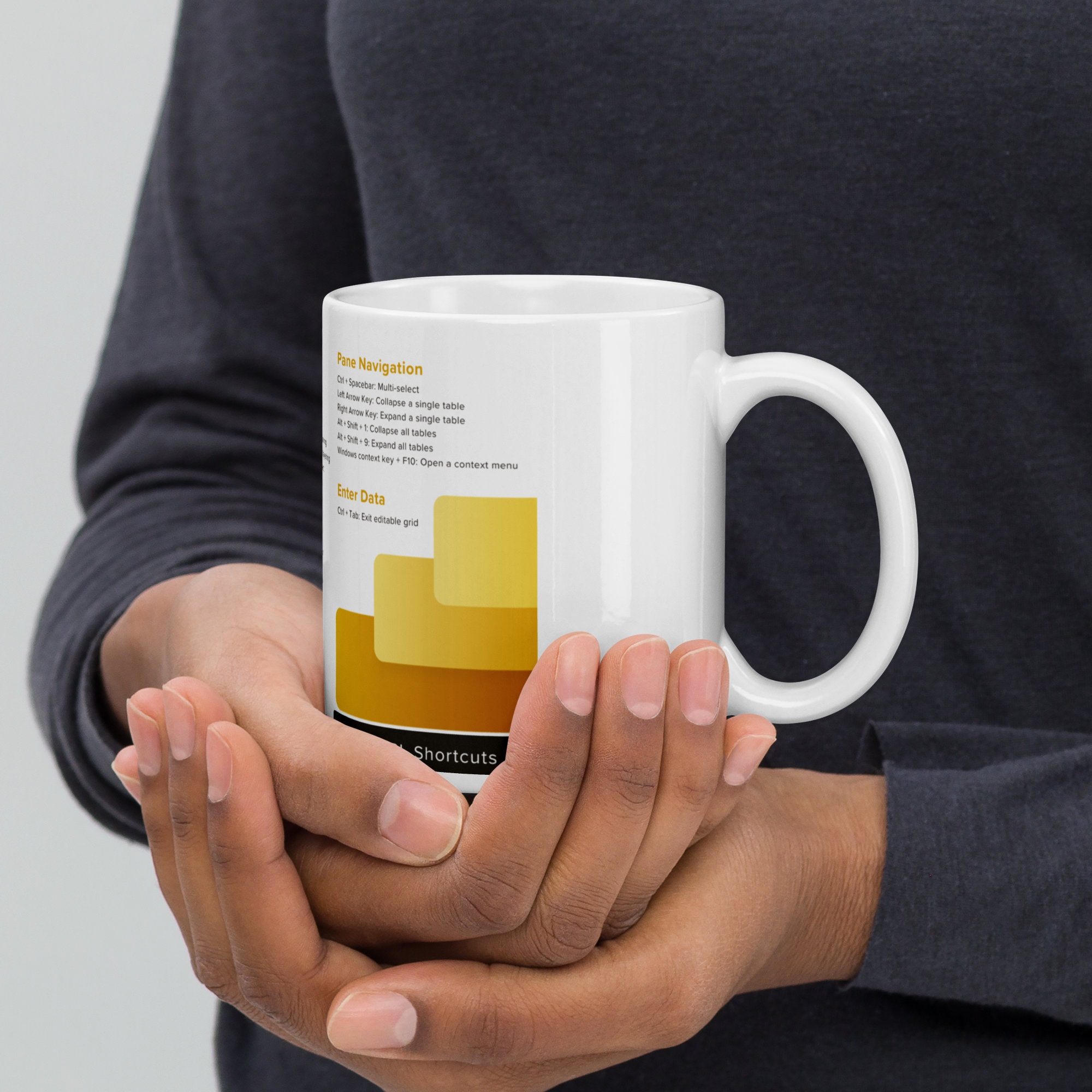 Powerbi Keyboard Shortcuts Mug | Powerbi | Coworker Gifts | Office ...