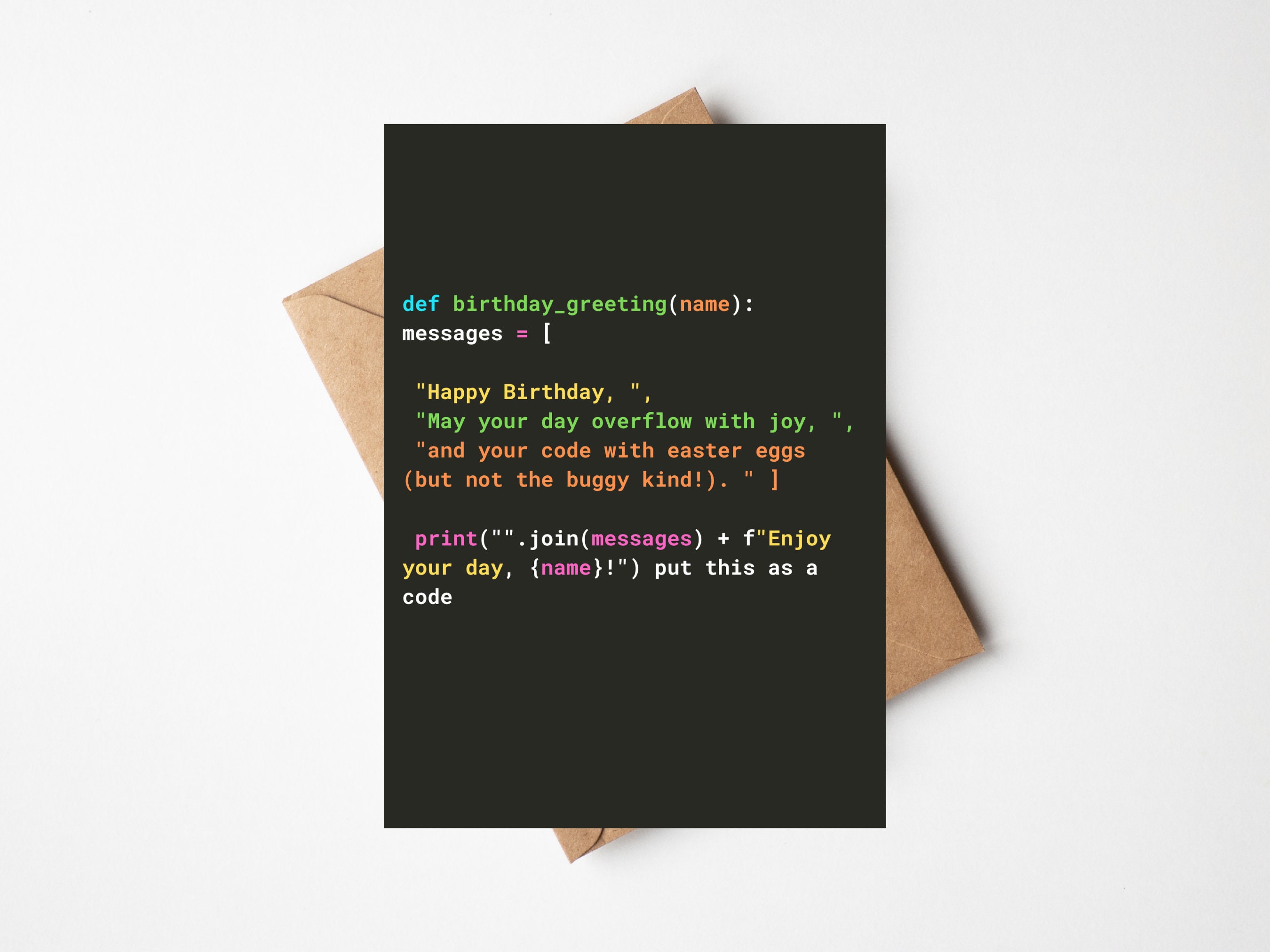 Happy Code Day Programmers Birthday Card With Python Greeting Geek