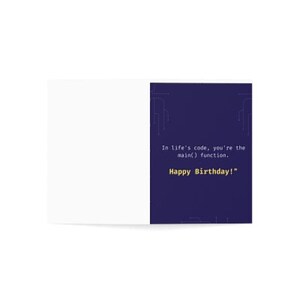 Code-themed Birthday Card: 'main() Event' Greeting for Programmers - Etsy