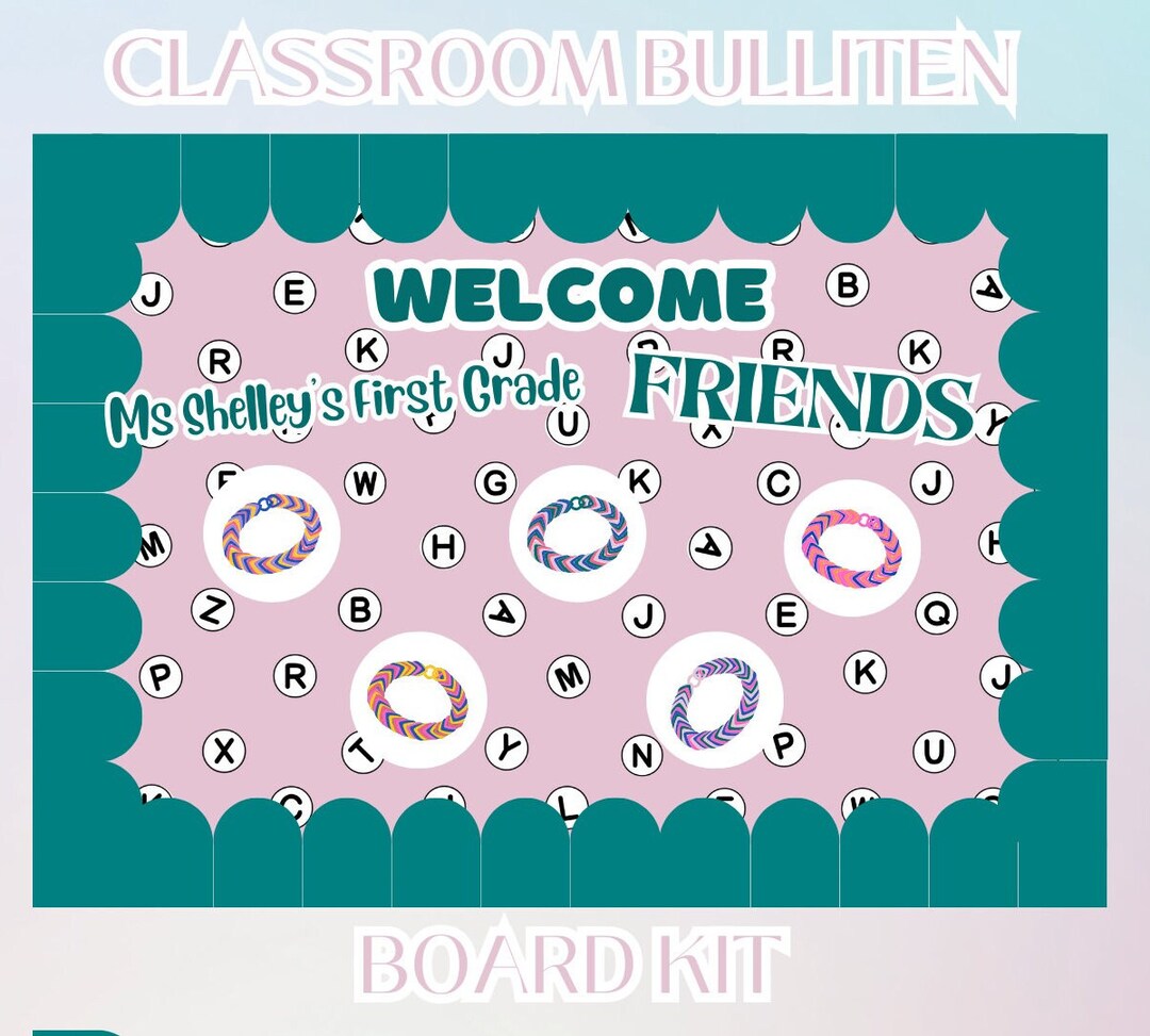 Cute Classroom Bulletin Board Kit Cute Bulletin Board Theme Aesthetic ...