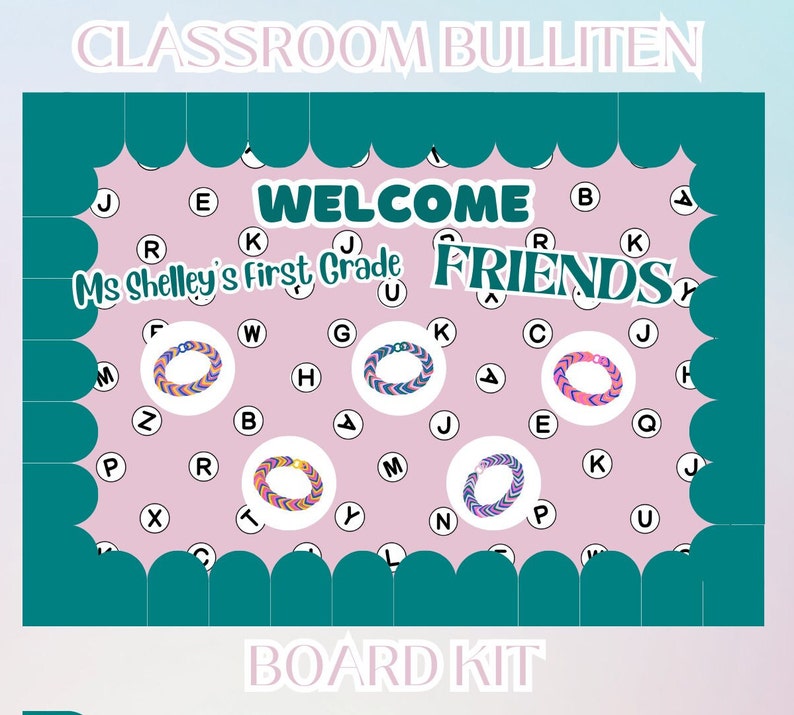 Cute Classroom Bulletin Board Kit Cute Bulletin Board Theme Aesthetic ...