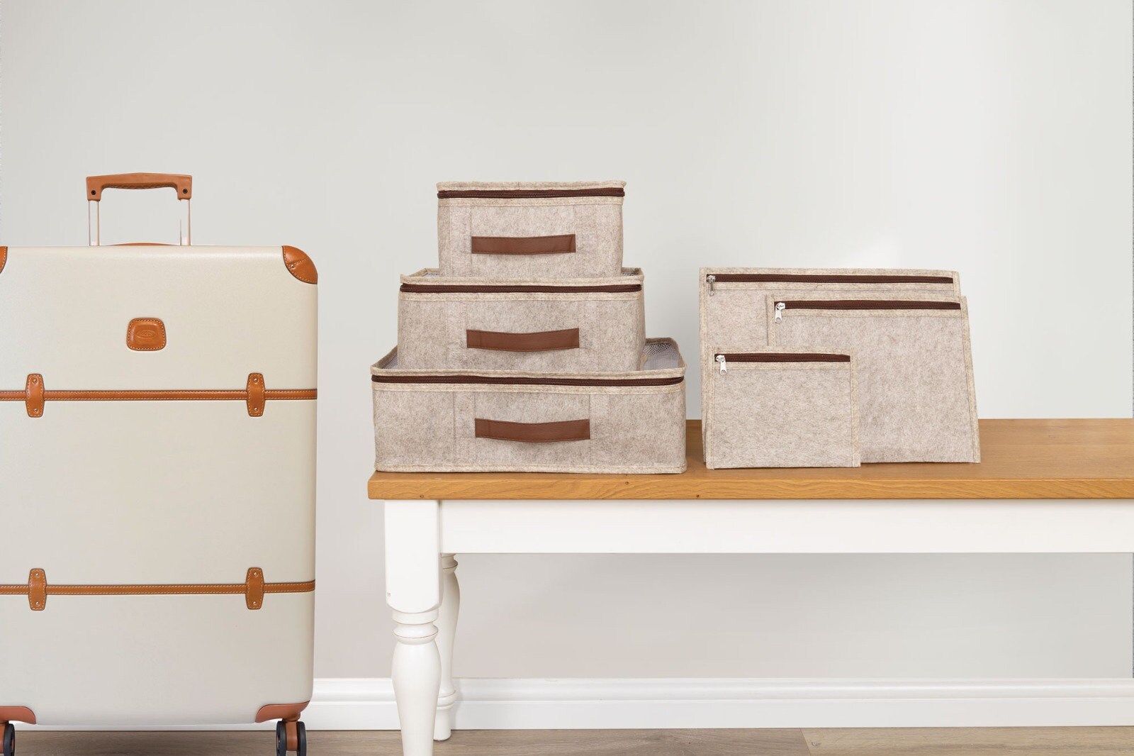 Suitcase Organizer Felt, Luggage Sets for Women, Clothing Storage Box ...