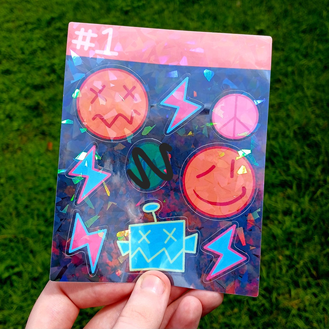 Deco Graffiti Holographic Sticker Sheet / / 4 X 5 Inches - Etsy