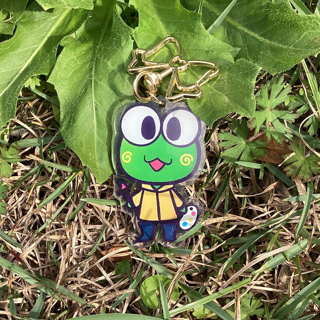 Frog Artist // 2.5 Inch Keychain - Etsy