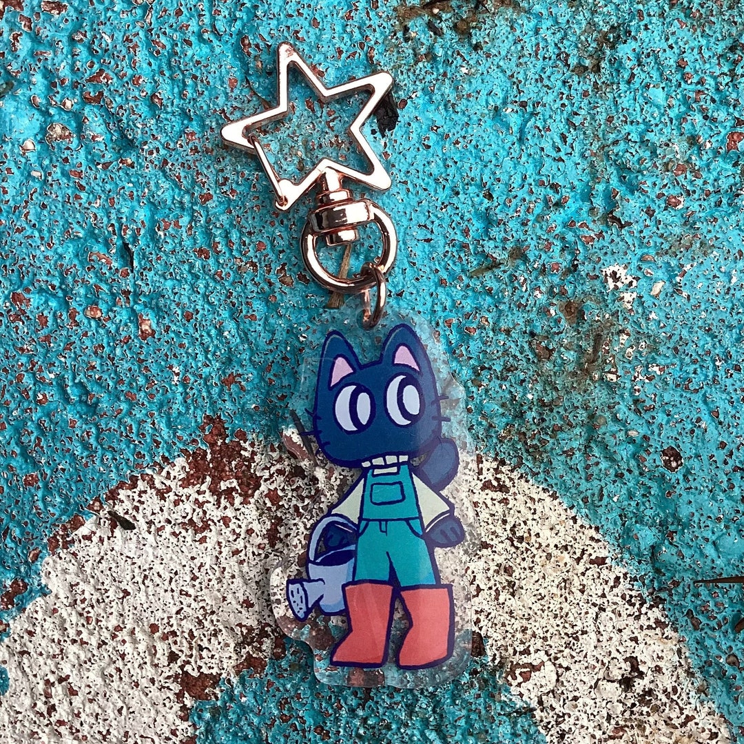 Spring Cat / / 2 Inch Keychain - Etsy