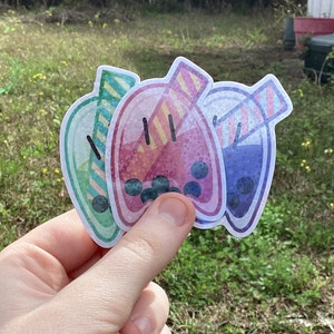 Boba Ghosts // 2.5 Inchholographic Stickers - Etsy
