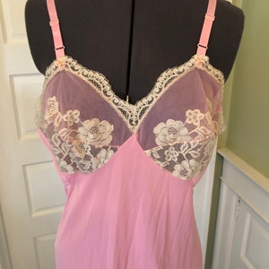 60s Gossard Artemis Pink Full Dress Slip with Adjustable Shoulder ...