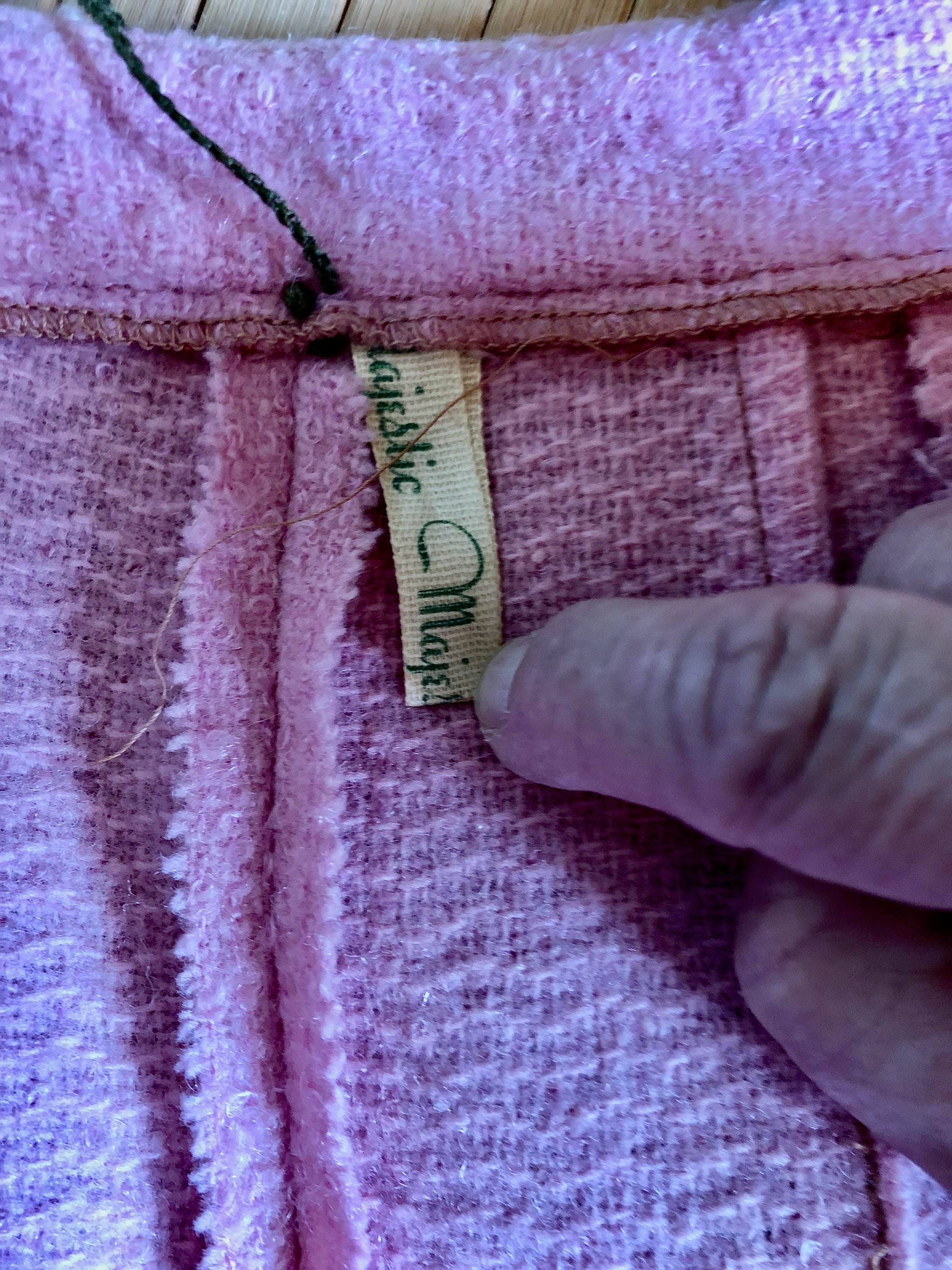 60s Pink Wool Inverted Pleat Skirt by Majestic Size Medium - Etsy