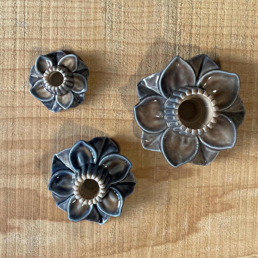 Vintage Wade Flower Shaped Candleholders in 3 Sizes | Retro | Available ...