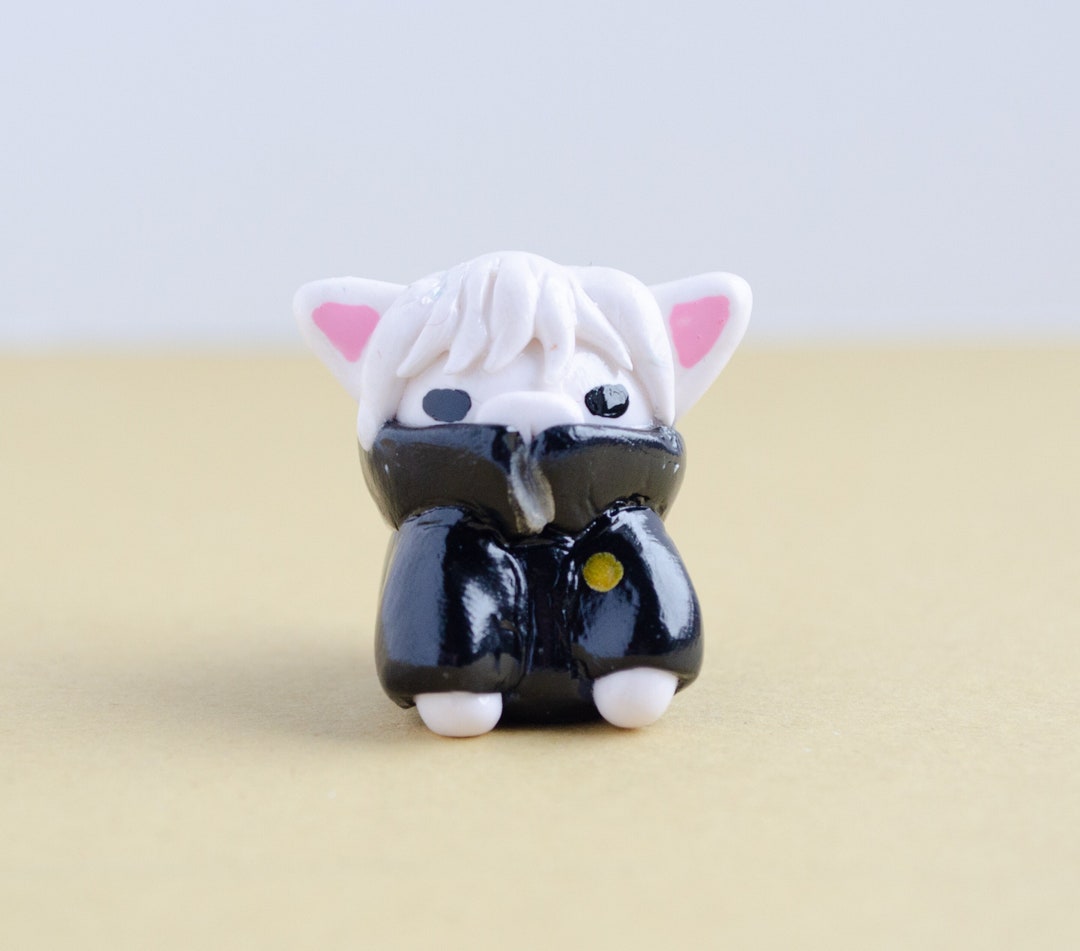 Handmade Polymer Clay Figurine - JJK Fish Kitty - Etsy