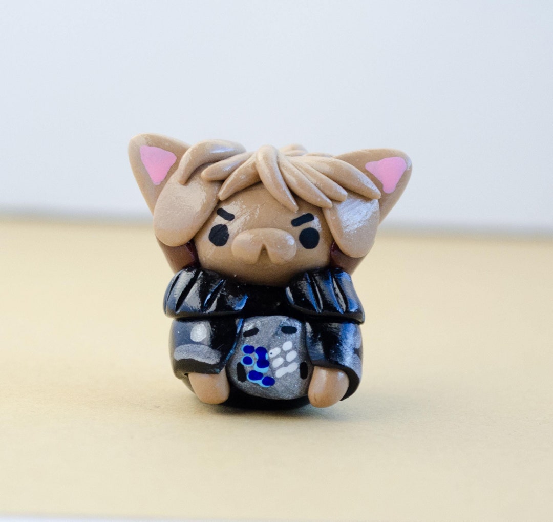 Handmade Polymer Clay Figurine - AOT Horse Face Kitty - Etsy
