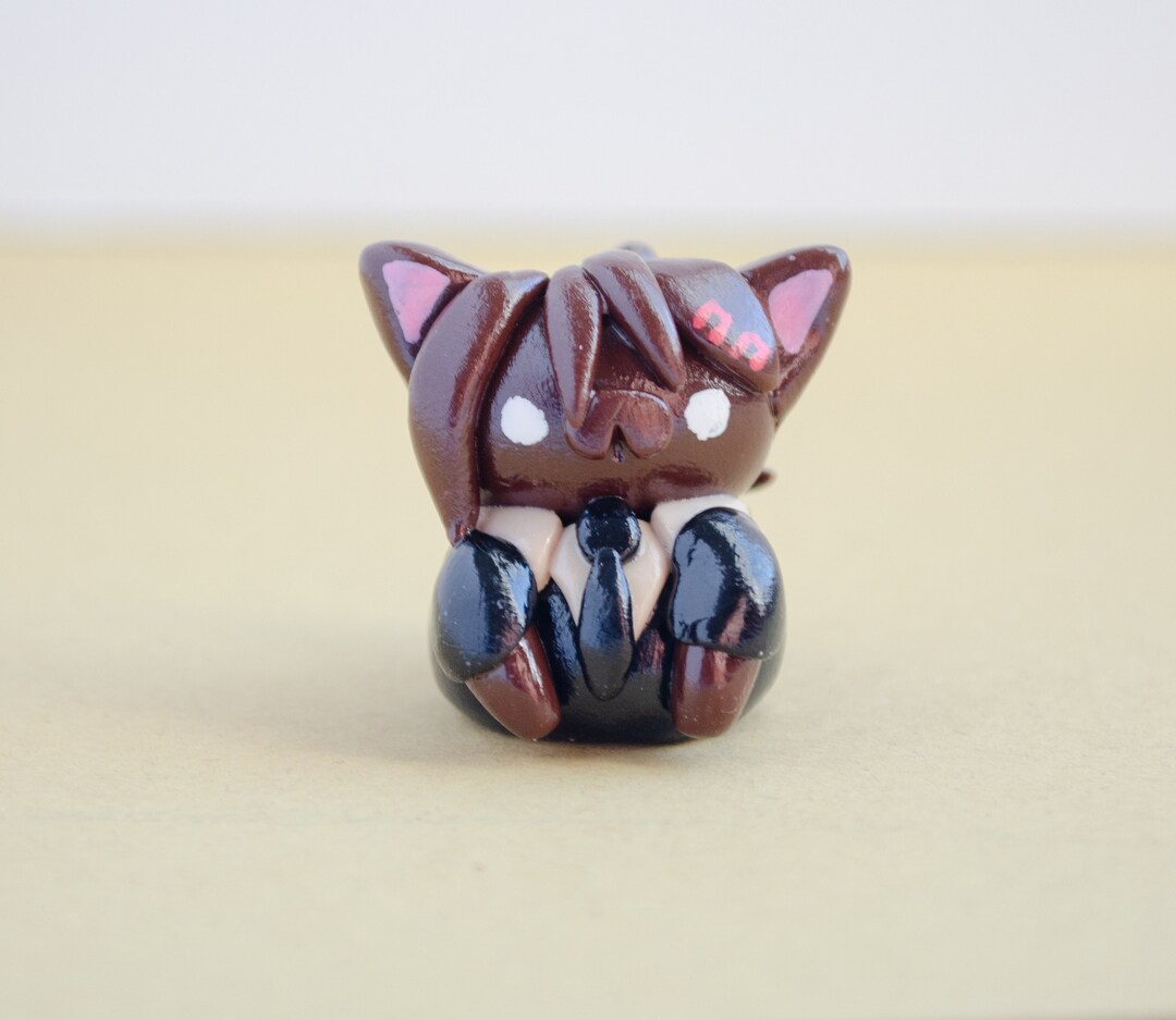 Handmade Polymer Clay Figurine CM Hunter Kitty - Etsy