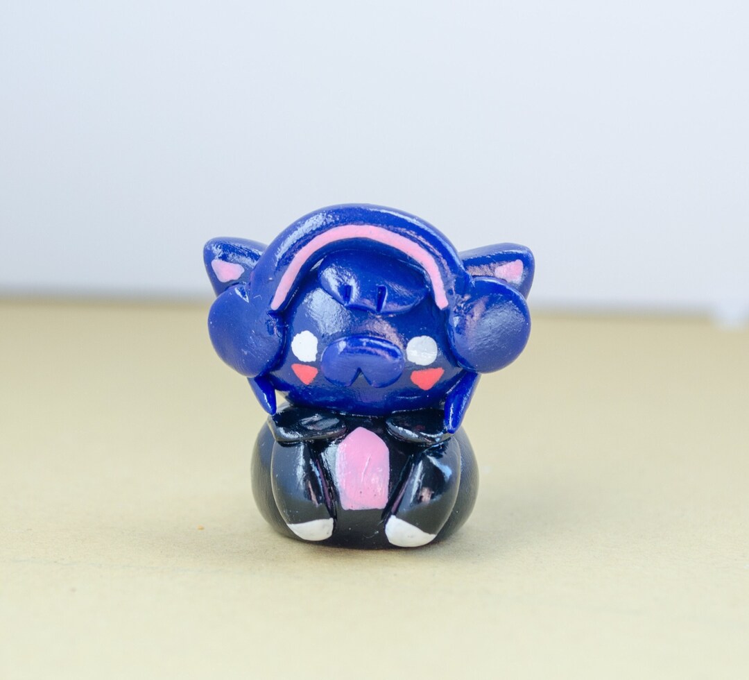 Handmade Polymer Clay Figurine - MHA Music Kitty - Etsy