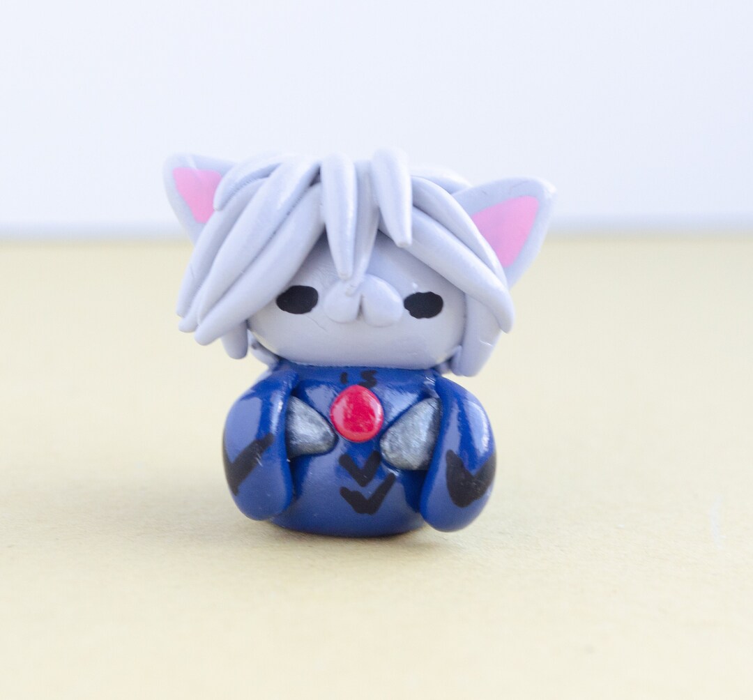 Handmade Polymer Clay Figurine NGE Unit 4 Kitty - Etsy