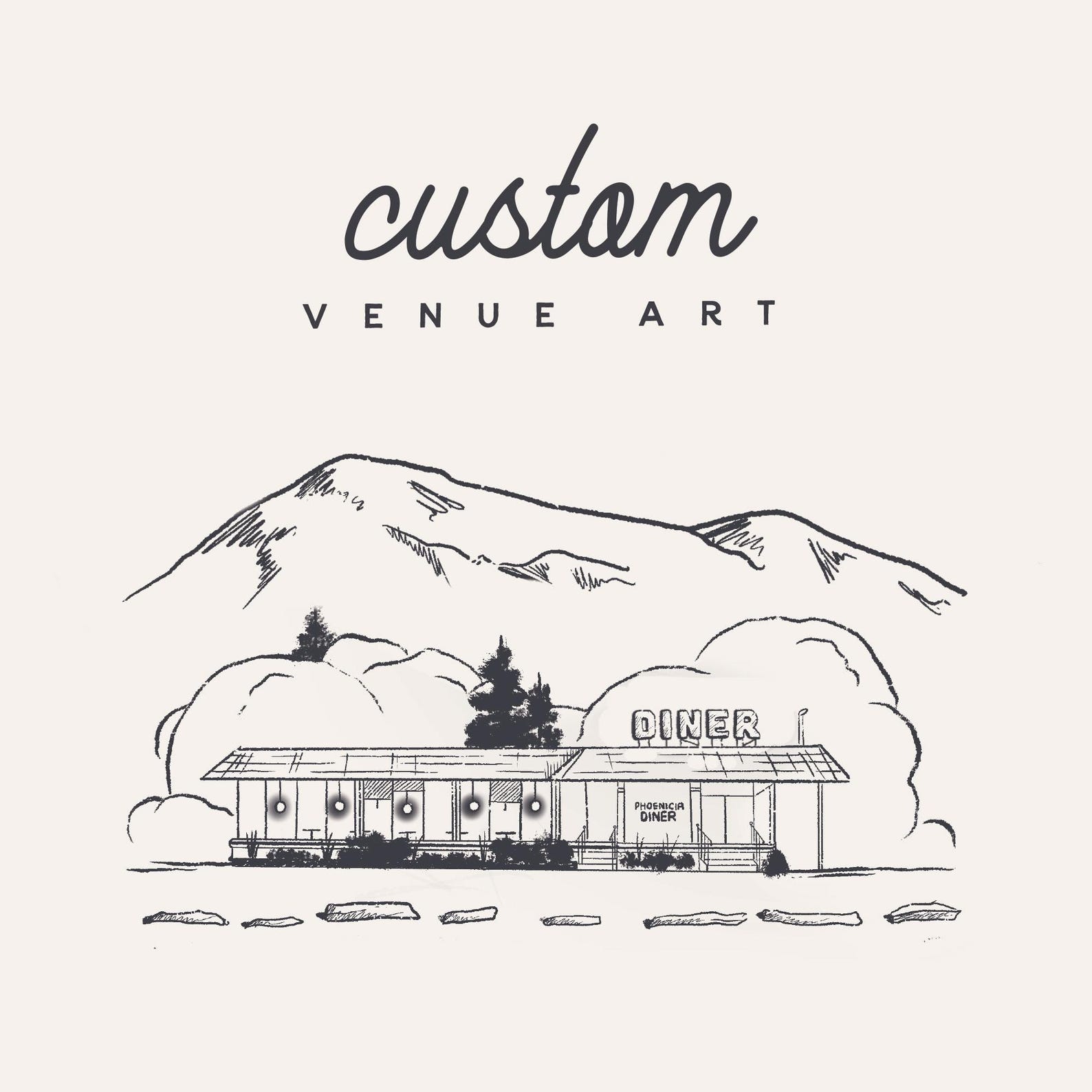 CUSTOM Wedding Venue Drawing From Photo | Anniversary Gift | Custom ...