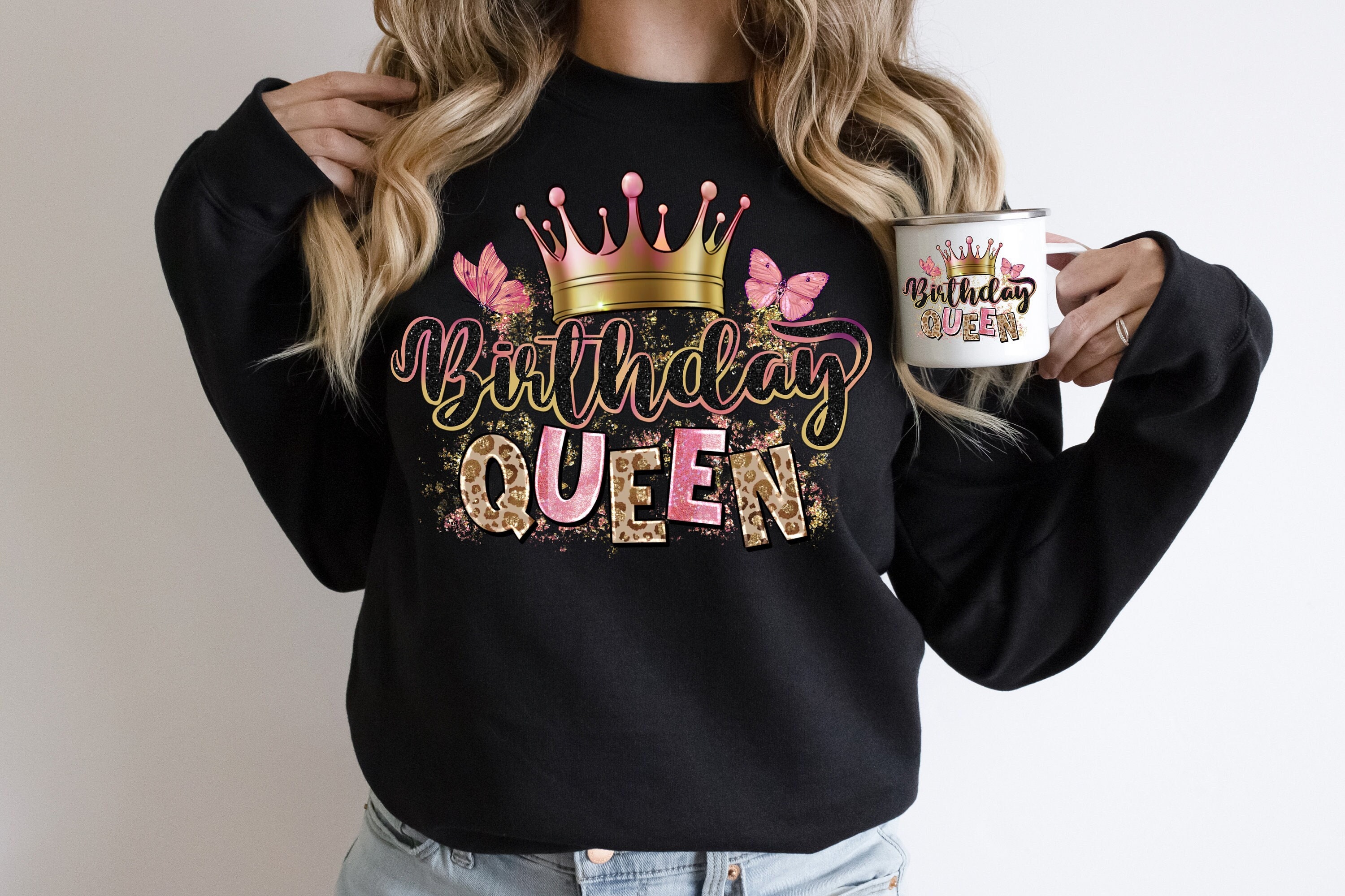 Birthday Queen Sweatshirt, Birthday Queen Girl Shirt, My Happy Birthday ...