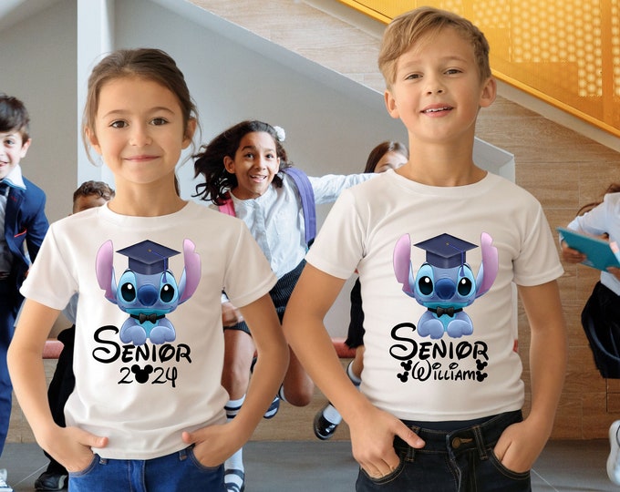 Stitch Senior 2024 School Shirt, 2024 Class of Senior Shirt, 2024 ...