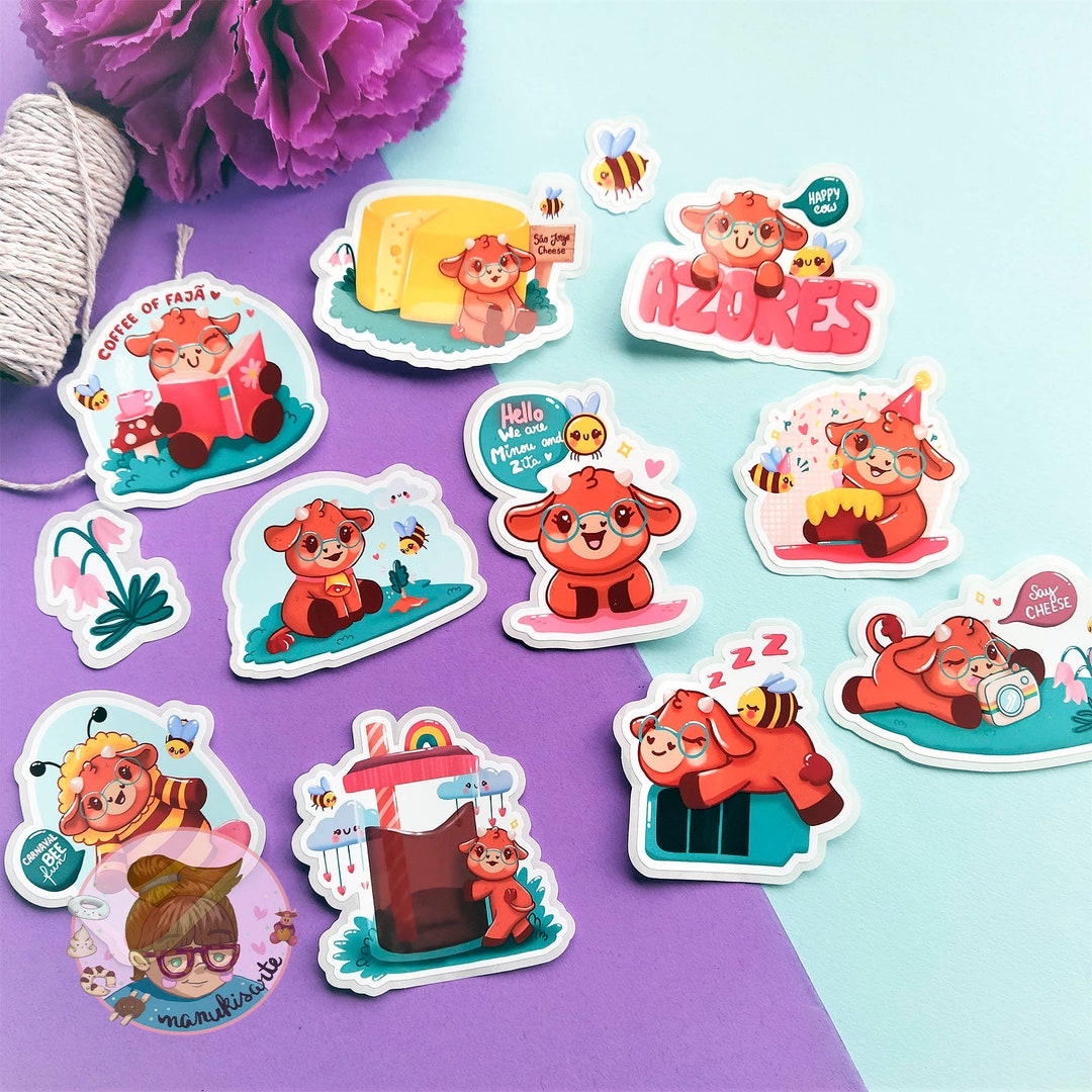 Minou and Zita Pack Stickers Best Friends Digital Illustration by ...