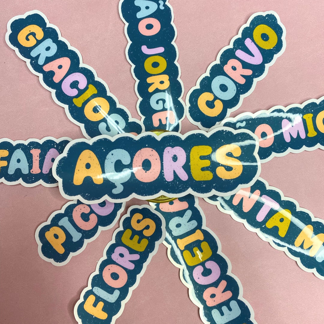 Name Stickers of the Azorean Islands Illustrated by Nanukis Art Azores ...