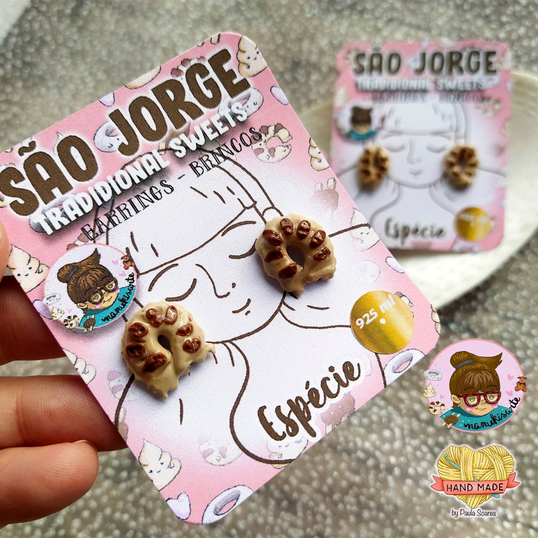 Short Earrings Specie De São Jorge Traditional Sweet Earrings Polymer ...