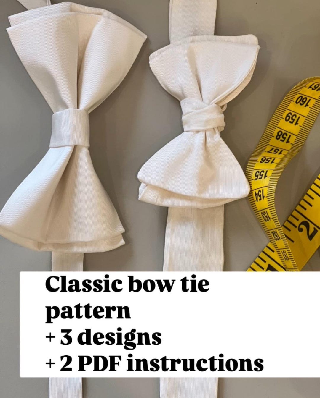 PDF Bow Tie Sewing Pattern With Step-by-step Instructions - Etsy