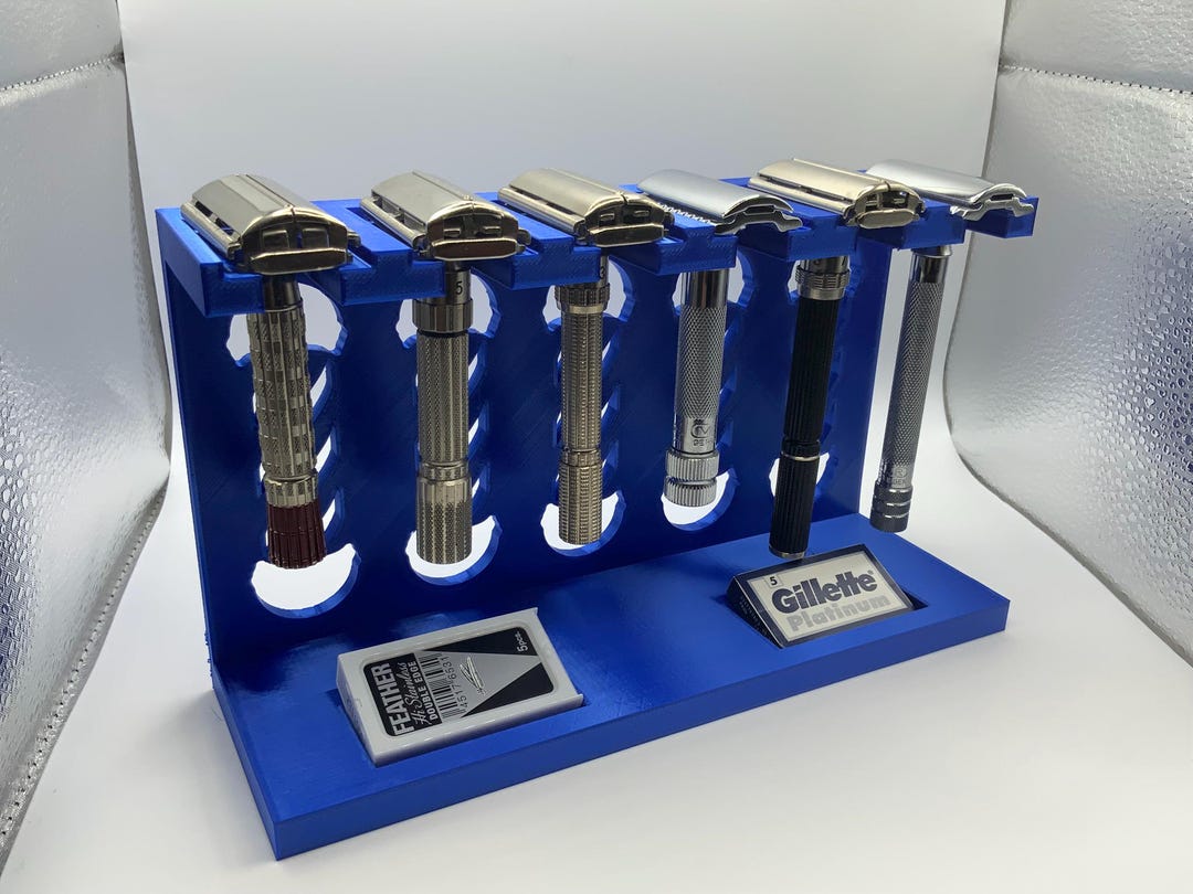 3D Printed Safety Razor Display Stand Blue - Etsy
