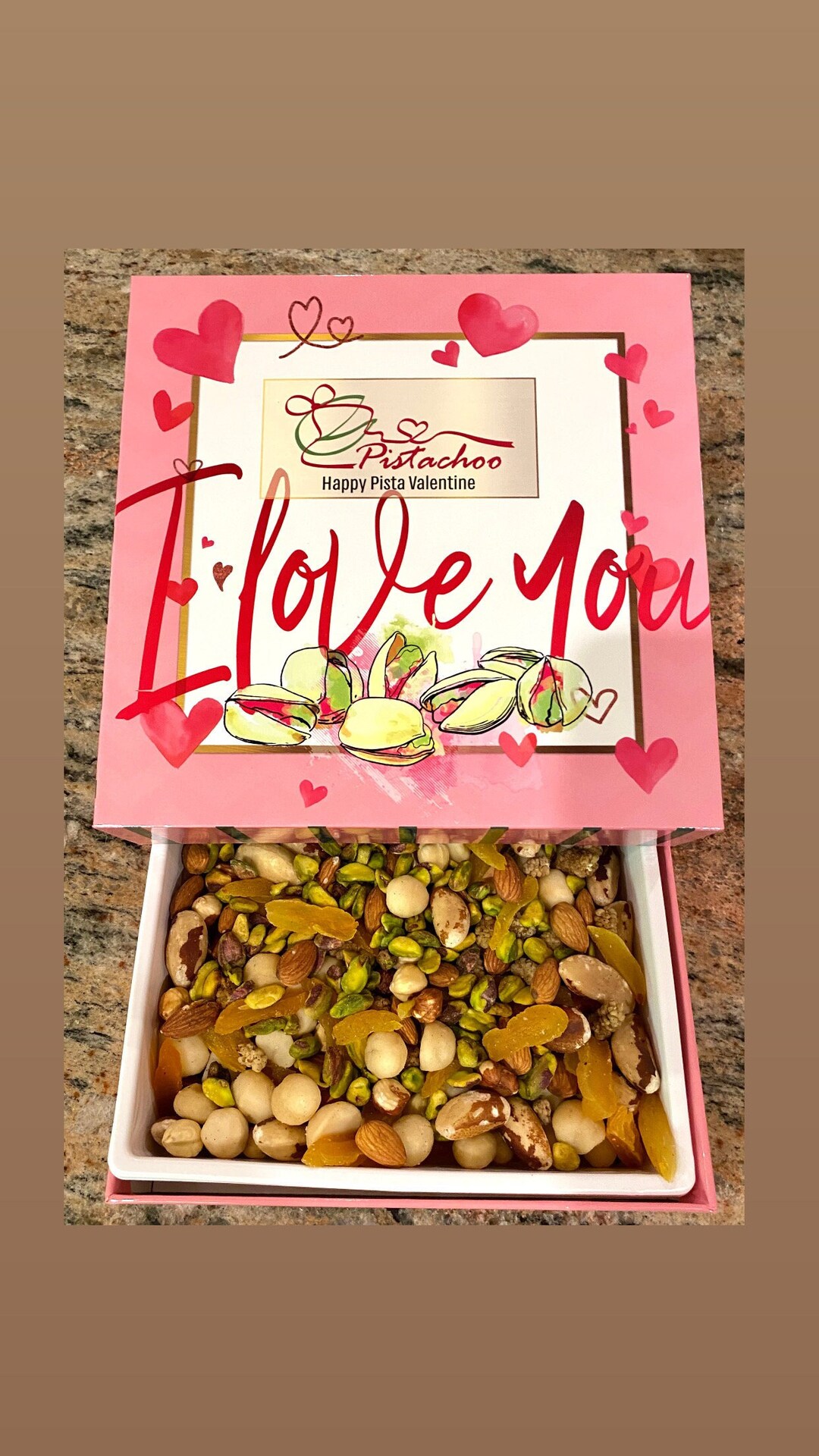 Pistachio Gift Box, Valentine’s Day Gift, Healthy Gift, Healthy Snack ...