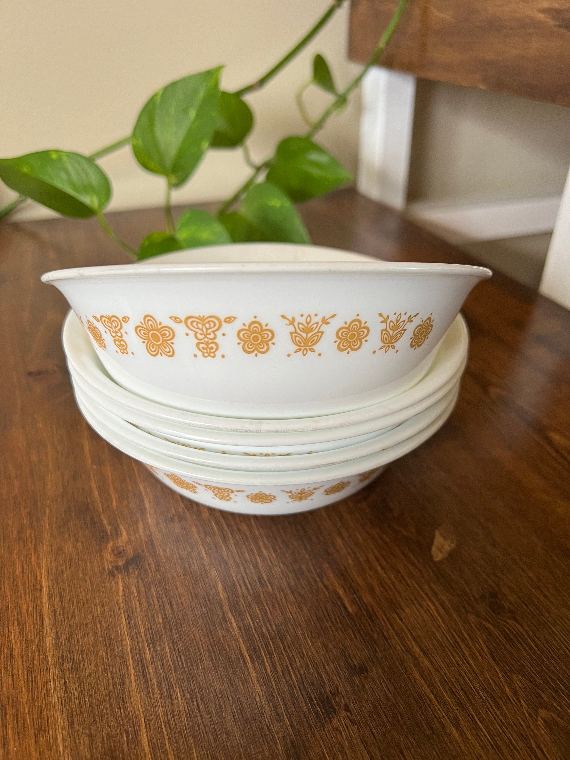 Vintage Corelle Pyrex Butterfly Gold Cereal Bowl - Etsy
