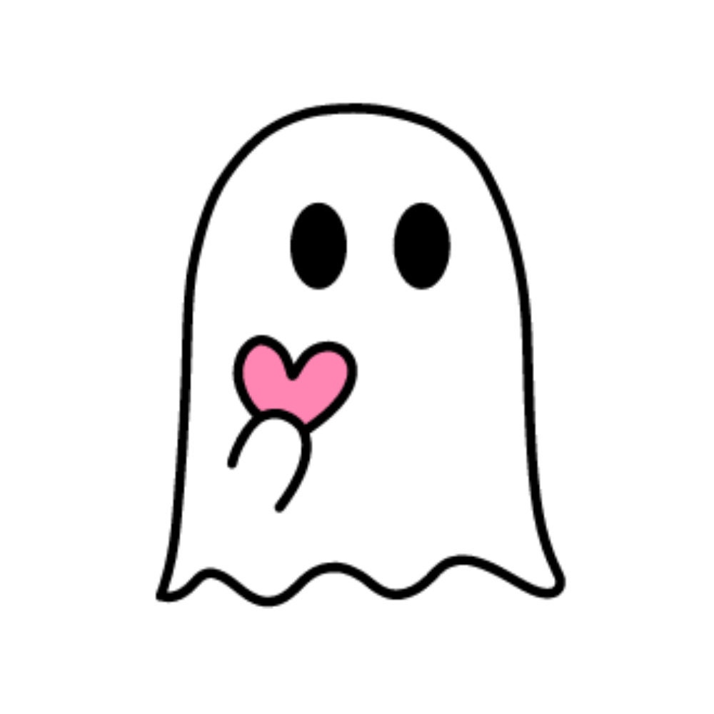 Cute Ghost PNG SVG JPEG Digital Image Downloads Boba, Coffee, Heart High-resolution Ghost ...