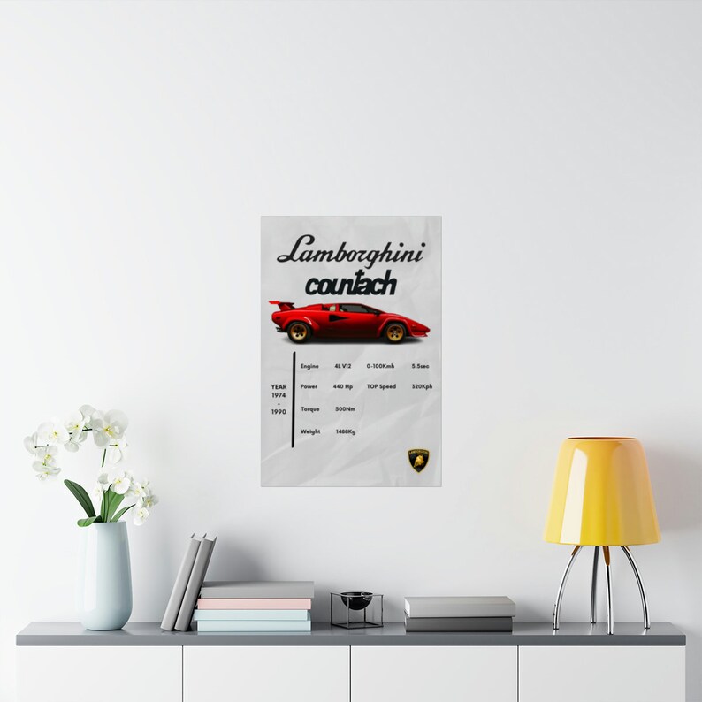 Digital Poster Lamborghini Countach 4K Quality Image - Etsy