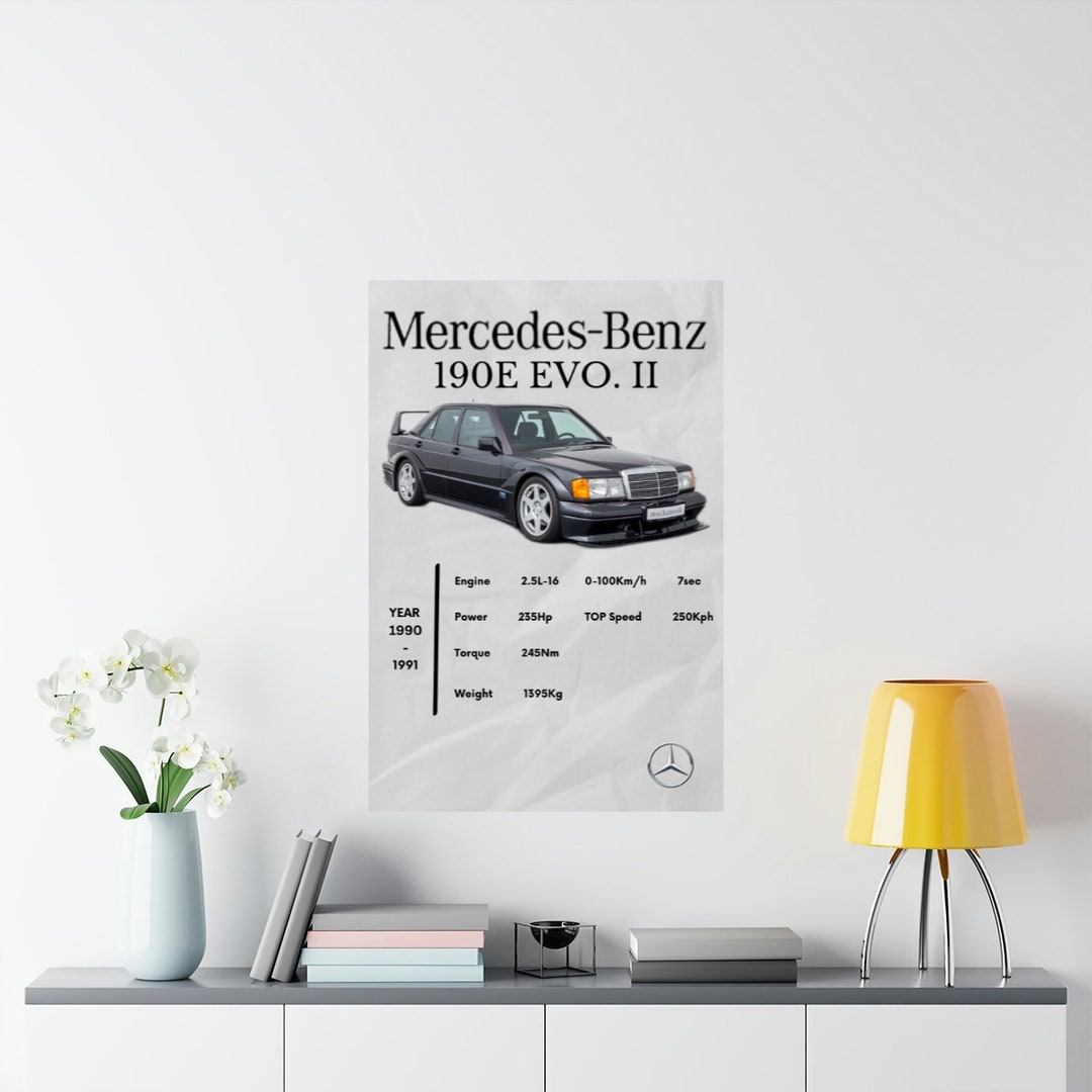 Digital Poster Mercedes-benz 190E Evo. II 4K Quality Image - Etsy