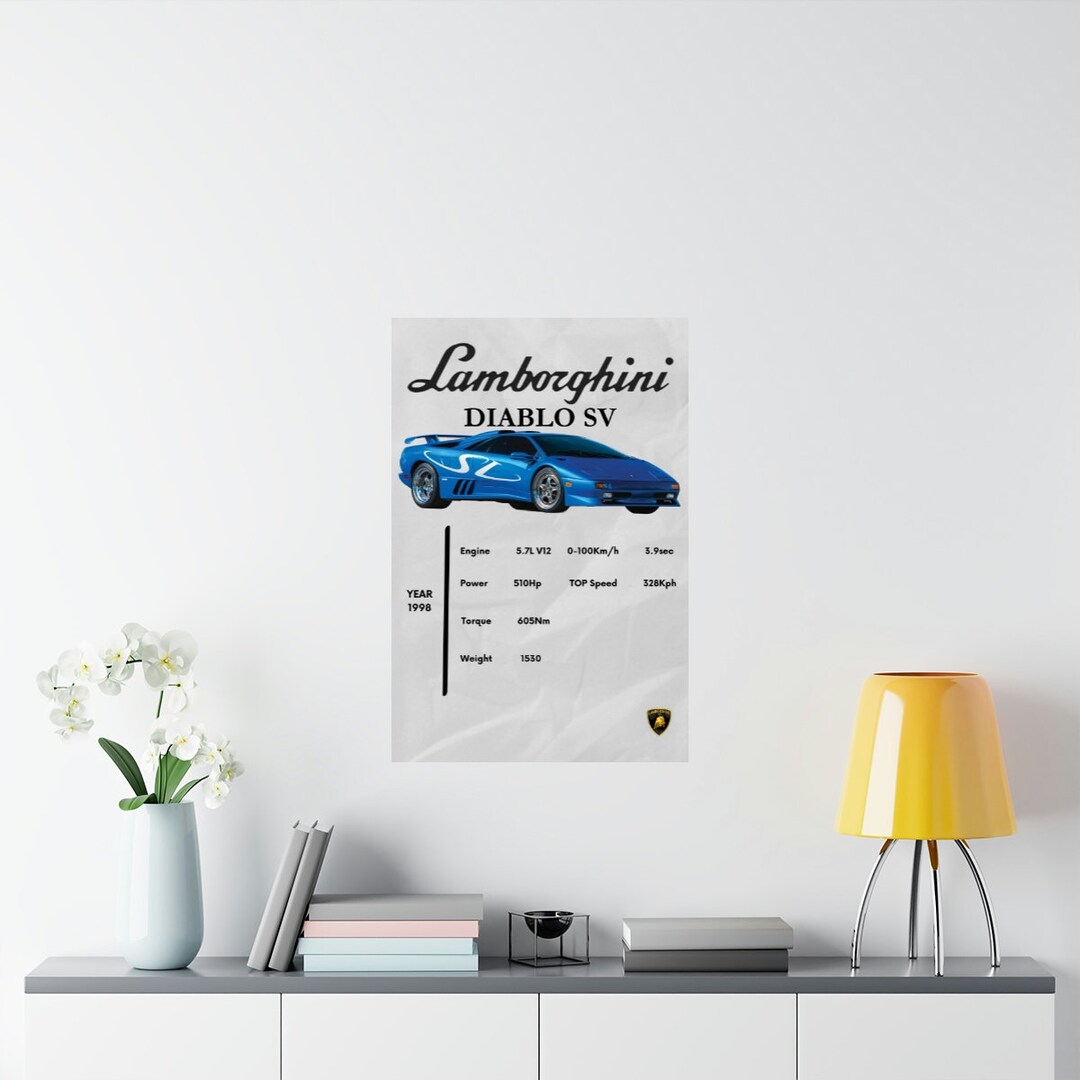 Digital Poster - Lamborghini Diablo (4K Quality Image) - Etsy