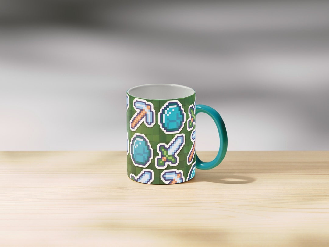 Gamer Mug Designs, Minecraft Icons, Mug Wraps 11 15oz Mugs Sublimation ...