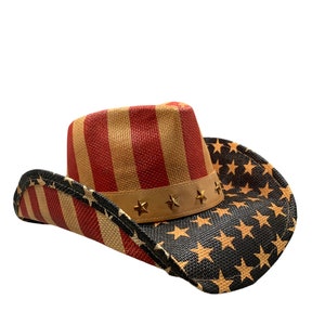 Western American Flag Vintage Cowboy Hat - Etsy