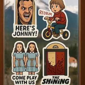 The Shining Classic Horror Die-cut Stickers: Retro Movie Decals for ...