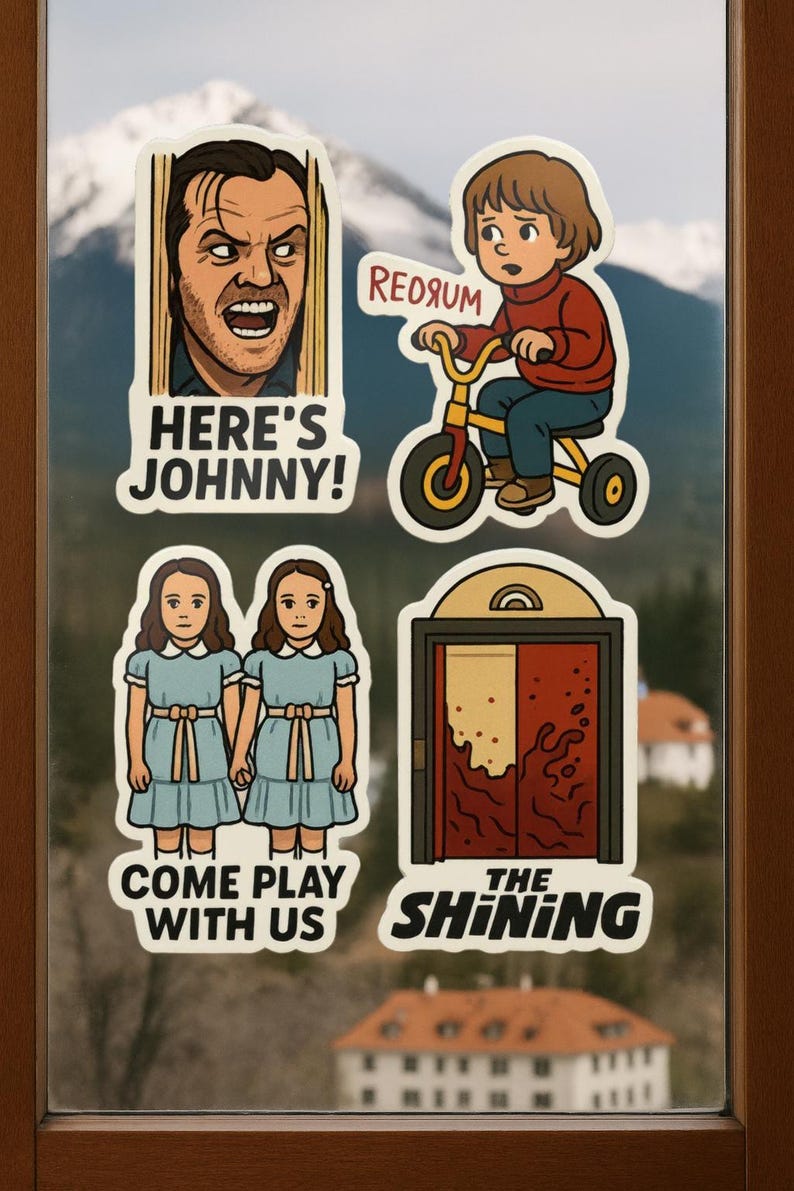 The Shining Classic Horror Die-cut Stickers: Retro Movie Decals for ...