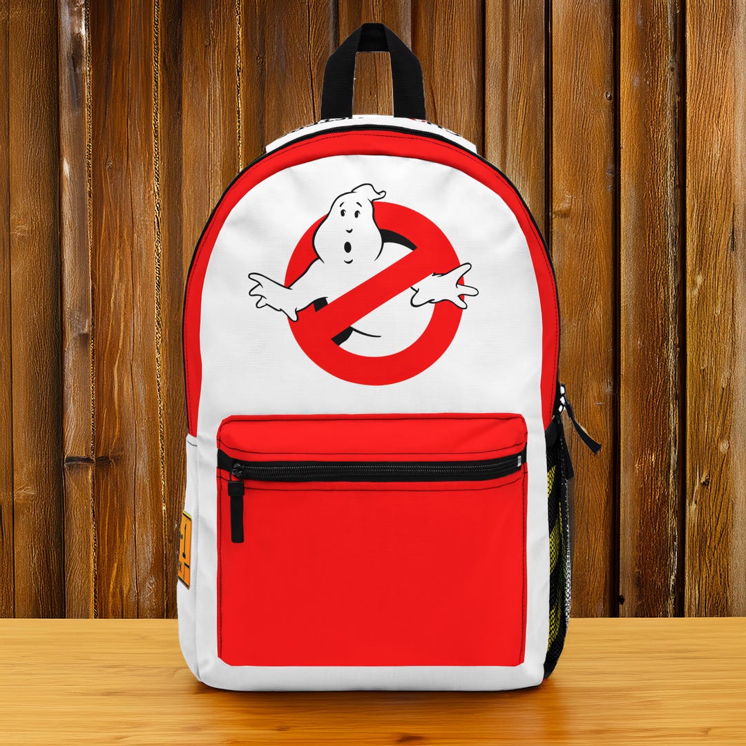 Ghostbusters Ecto-1 Backpack Slimer Pocket Retro Travel Bag Movie ...