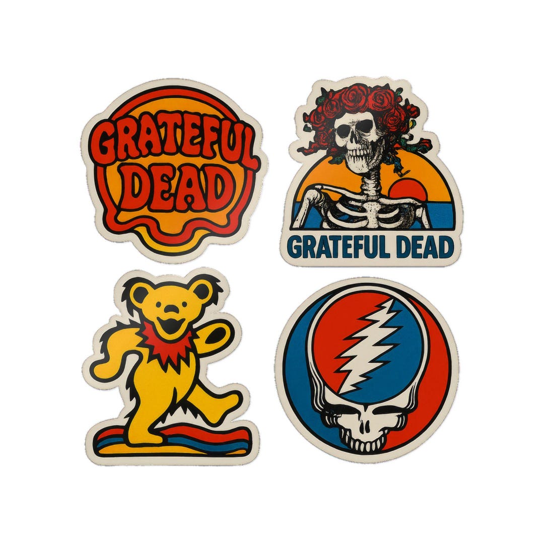 Grateful Dead Die Cut Stickers 6 - Assorted, Music Band Decals, Vintage ...