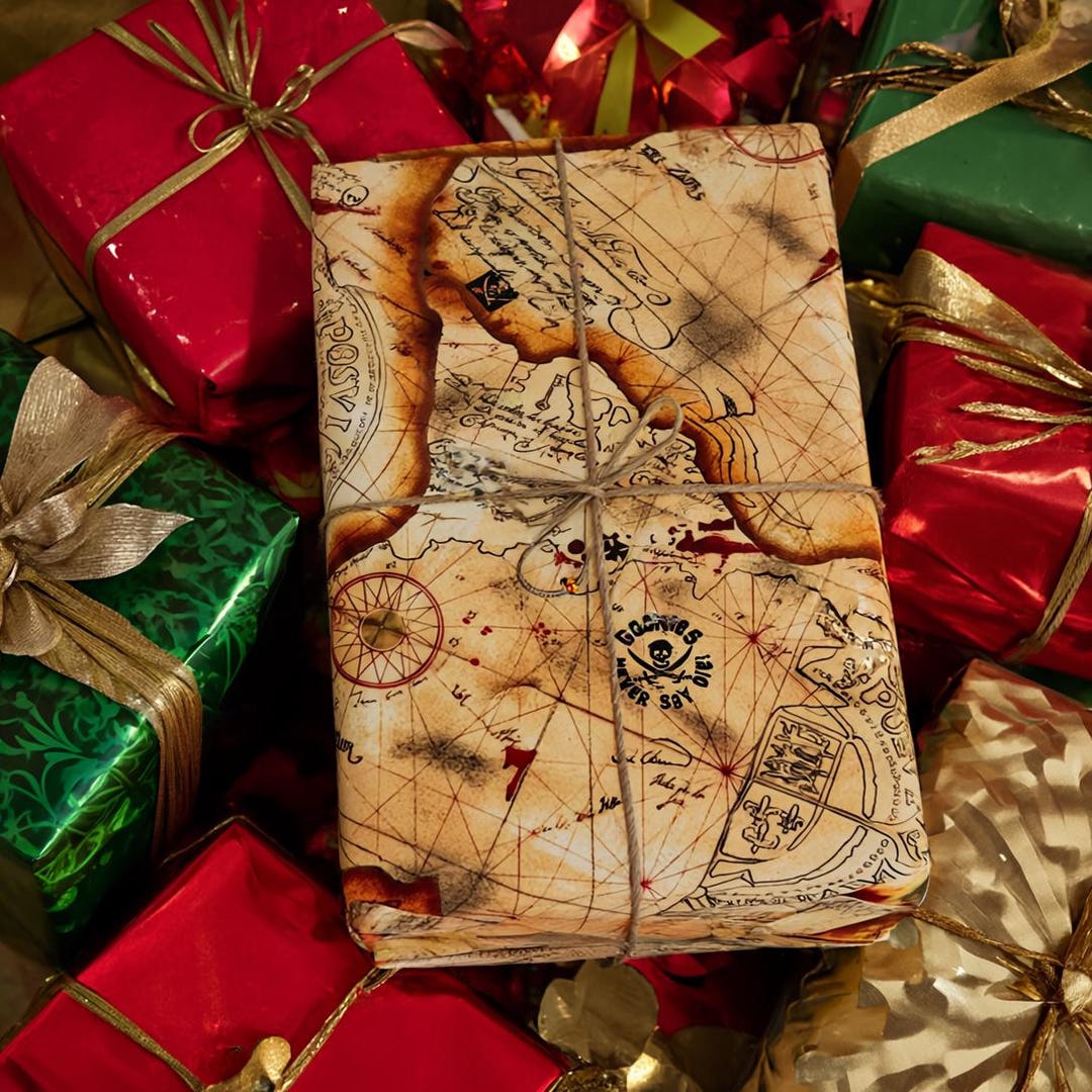 The Goonies Treasure Map Wrapping Paper, 1980s Retro Geek Gift Wrap - Etsy