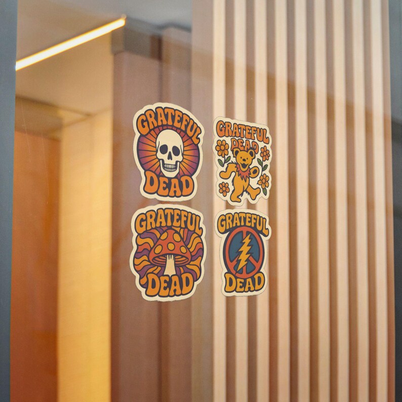 Vintage-inspired Grateful Dead Die-cut Stickers: Assorted Designs for ...