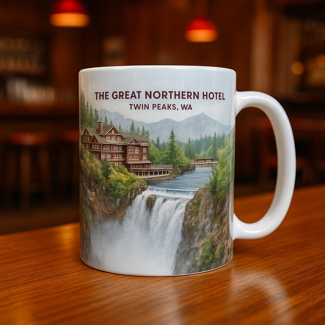 Twin Peaks Coffee Mug: Northern Hotel Ceramic Fan Gift - Etsy