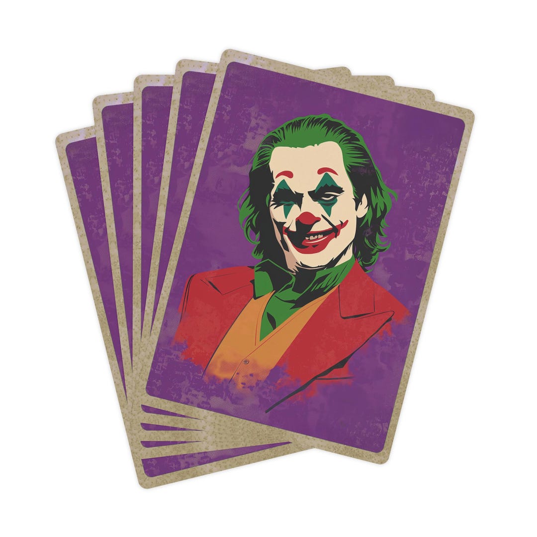 Custom Joker-themed Poker Playing Cards Personalized Deck, 52 Cards 2 ...