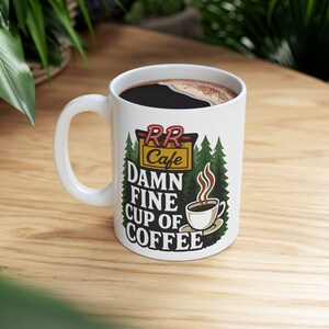 Twin Peaks RR Diner Coffee Mug: Damn Fine Coffee Cup, Retro TV Show - Etsy